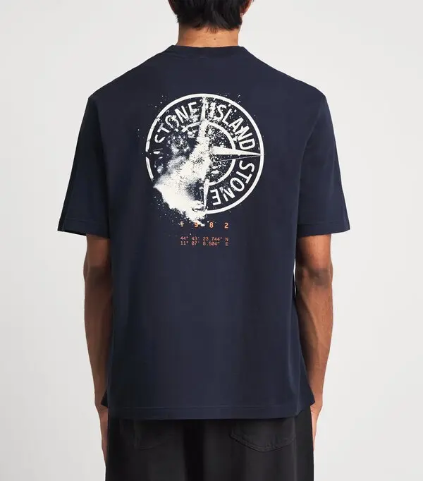 Stone Island Organic Cotton Logo T-shirt - Navy