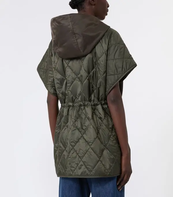 Max Mara Sleeveless Hooded Puffer Jacket