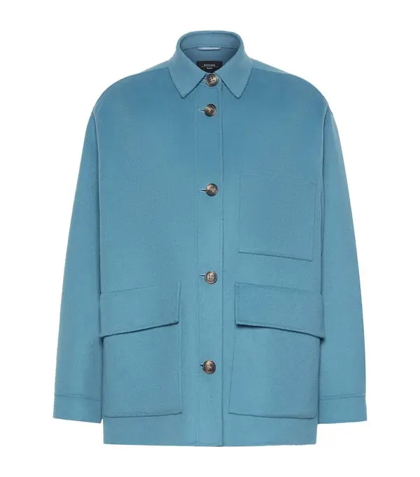 Max Mara Wool-blend Short Coat - Turquoise