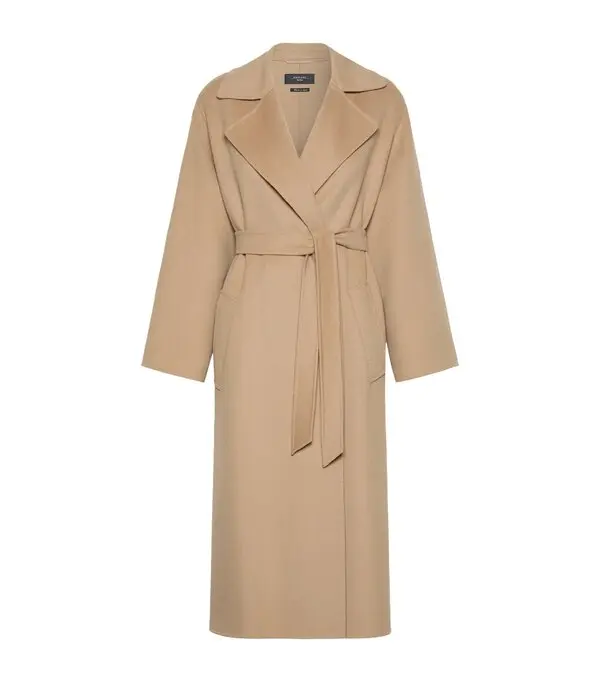 Max Mara Wool-blend Belted Coat - Beige