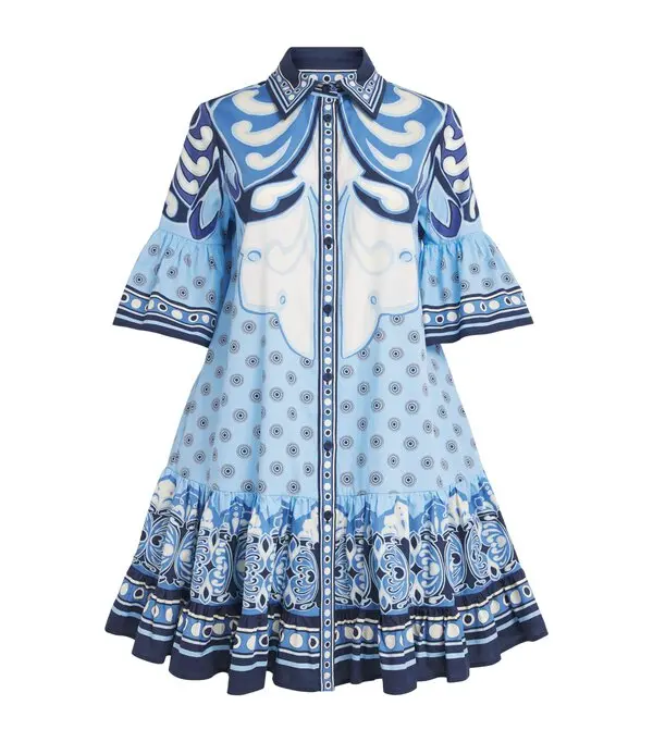 La DoubleJ Cotton Printed Choux Mini Dress