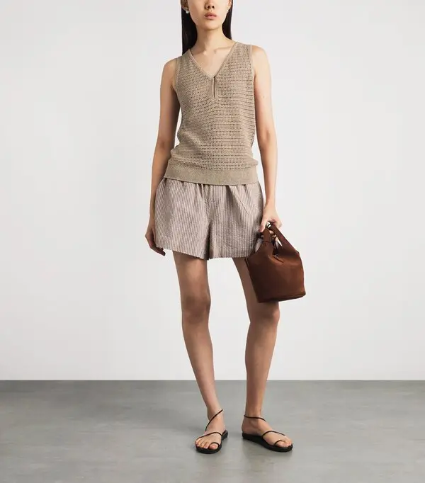 Varley Cotton Stripe Darina Shorts