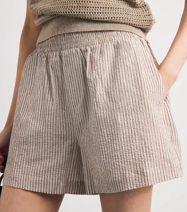 Varley Cotton Stripe Darina Shorts