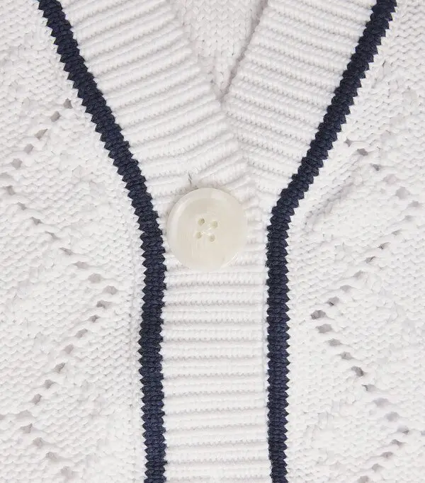 Varley Pointelle-knit Sleeveless Cardigan