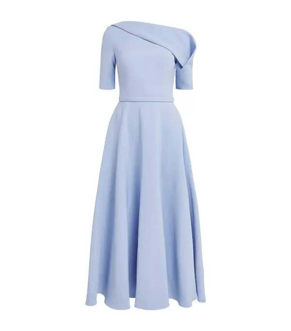 Safiyaa Asymmetric Melinda Midi Dress - Ivory