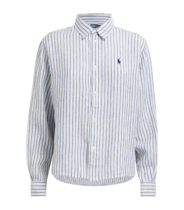 Polo Ralph Lauren Linen Striped Shirt - Blue