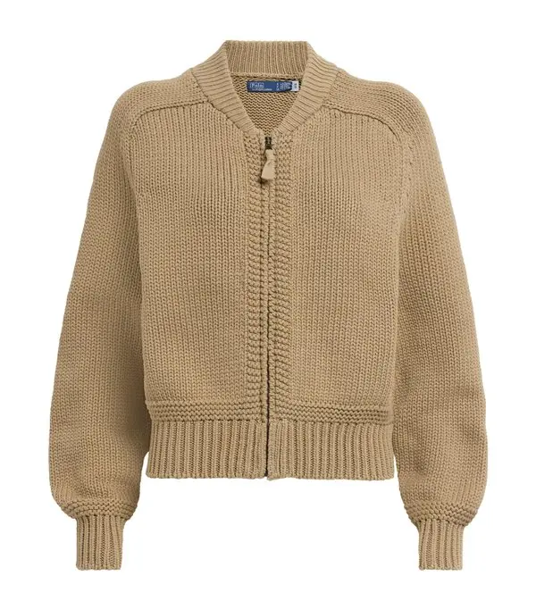 Polo Ralph Lauren Zip-up Cardigan - Beige