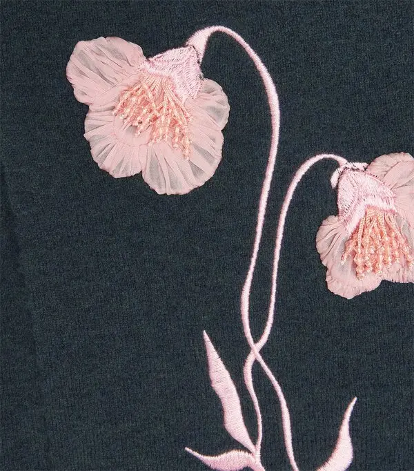 Erdem Embroidered Midi Pencil Skirt