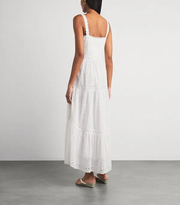 Ulla Johnson Constance Broderie Anglaise Maxi Dress - White