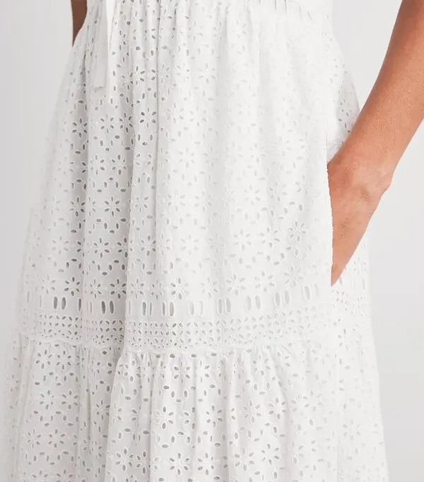 Ulla Johnson Constance Broderie Anglaise Maxi Dress - White