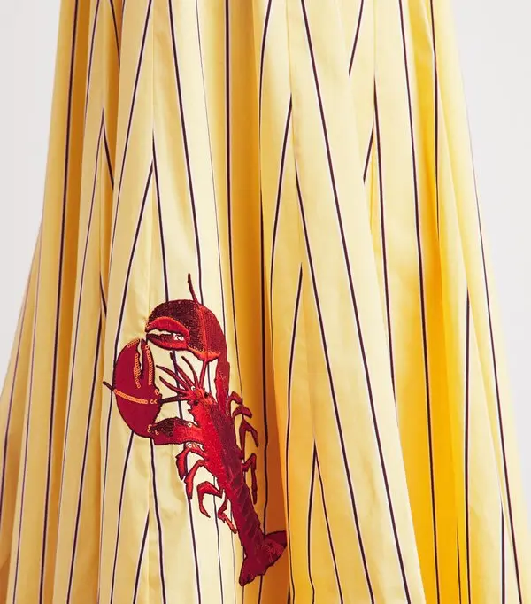 Staud Stripe Wells Midi Dress