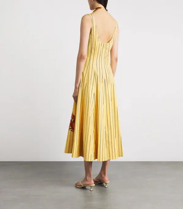 Staud Stripe Wells Midi Dress