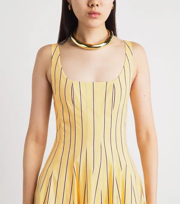 Staud Stripe Wells Midi Dress