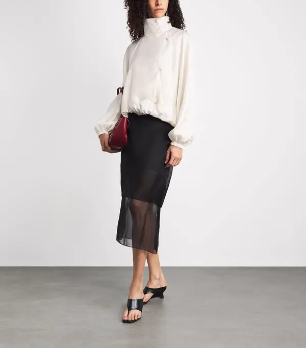 RÓHE Silk Blouson Anorak Blouse