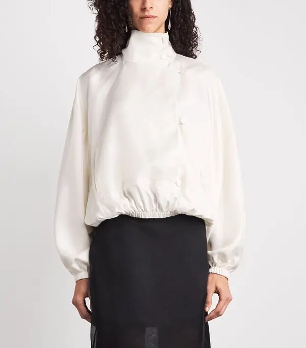 RÓHE Silk Blouson Anorak Blouse
