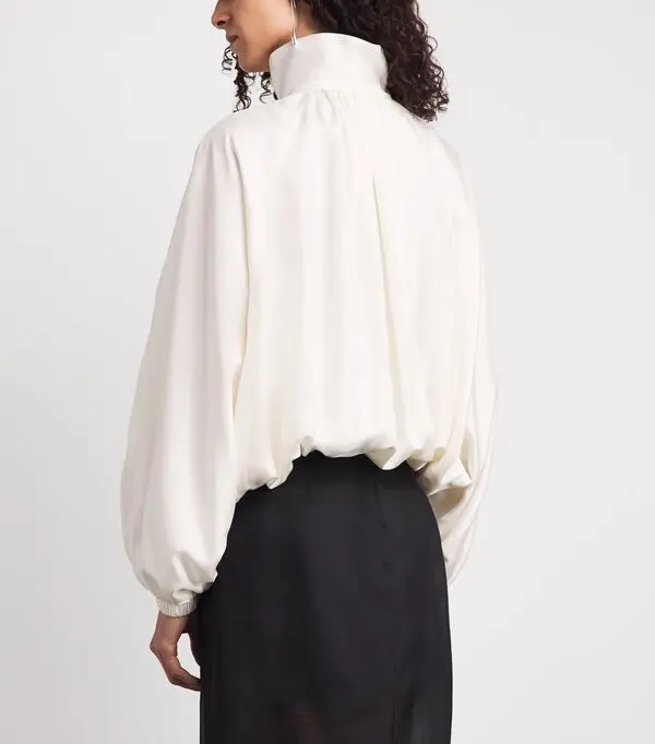 RÓHE Silk Blouson Anorak Blouse
