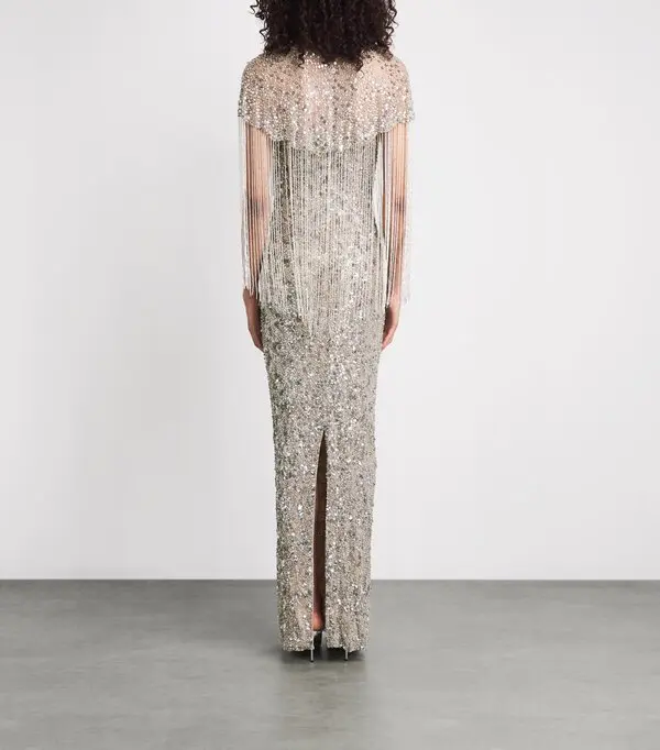 Jenny Packham Embellished Sirocco Gown And Cape