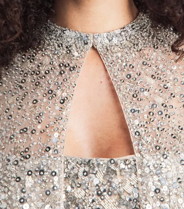 Jenny Packham Embellished Sirocco Gown And Cape