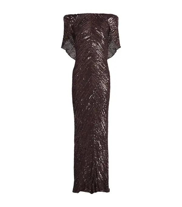 Jenny Packham Sequin Sakari Gown - Brown