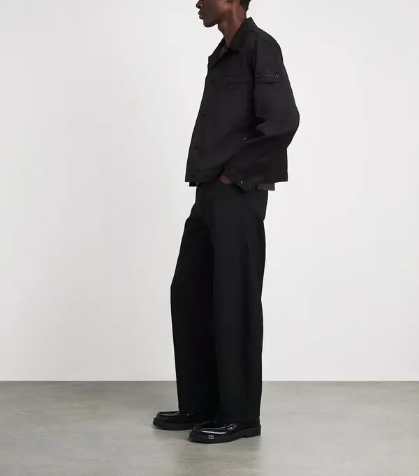Stone Island Virgin Wool-cotton Gabardine-tc_s.i. Ghost Jacket
