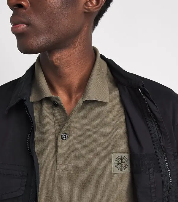 Stone Island Organic Cotton Ghost Polo Shirt - Green