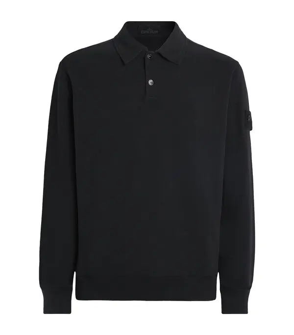 Stone Island Organic Cotton Polo Shirt - Black