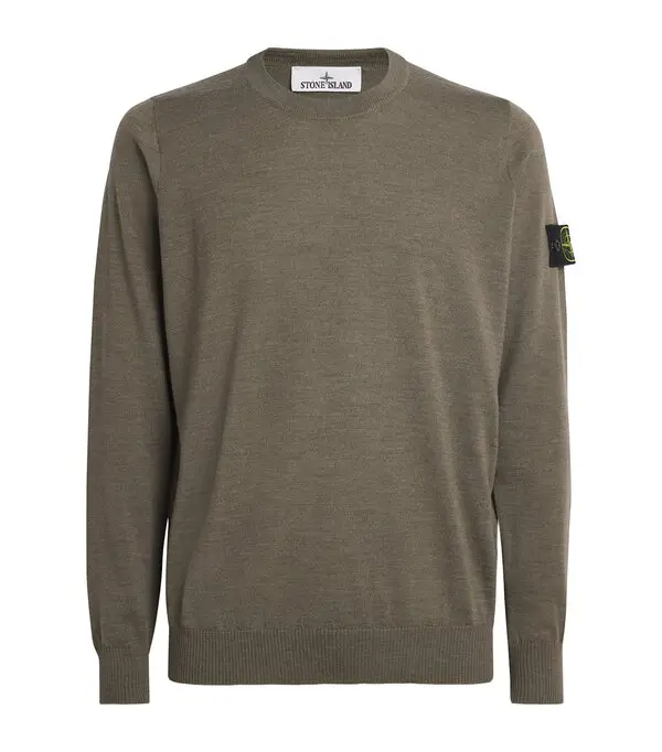 Stone Island Compass Logo Sweater - Green