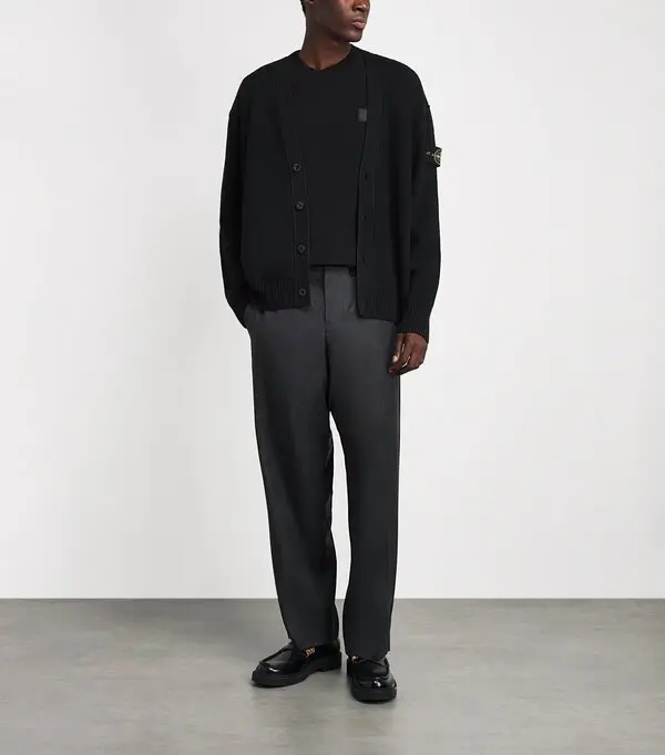 Stone Island Virgin Wool Compass Cardigan