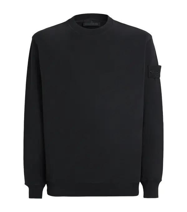 Stone Island Cotton-blend Ghost Sweatshirt - Black
