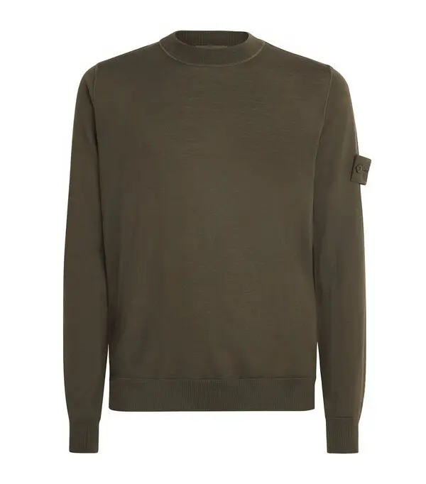 Stone Island Virgin Wool Ghost Sweater - Green