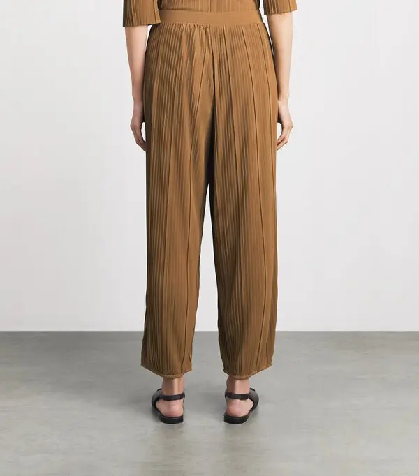 Max Mara Chiffon Plissé Pleated Trousers