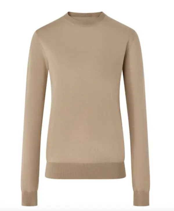 -- Fine Knit Sweater - Beige