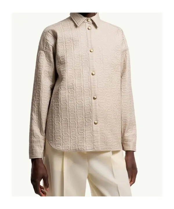 Moncler Chain Quilted Padded Shirt Jacket