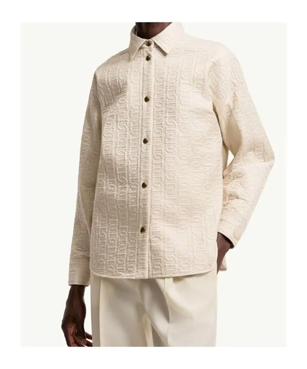 Moncler Chain Quilted Padded Shirt Jacket