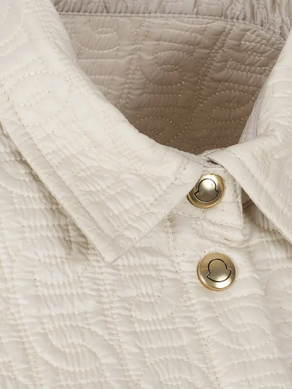 Moncler Quilted Chain Pattern Shirt Jacket