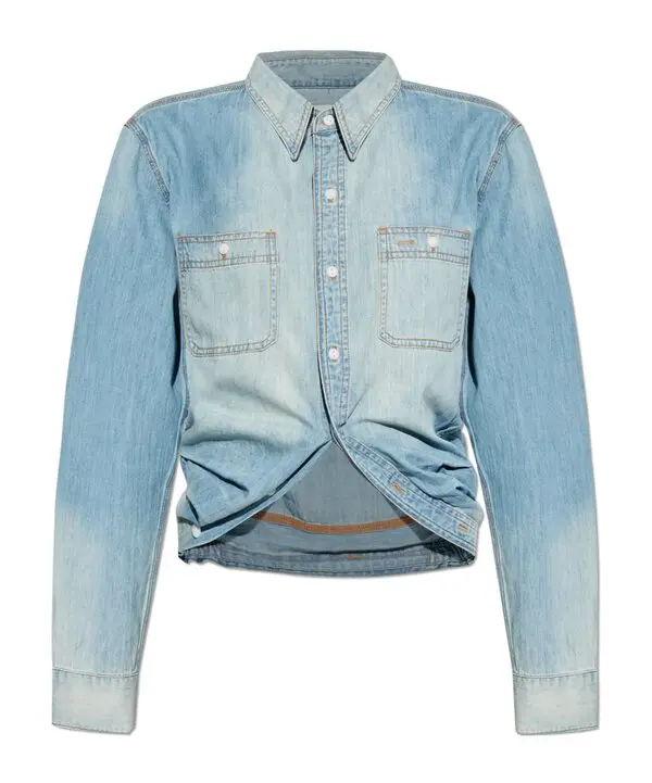 R13 Wrap Denim Shirt