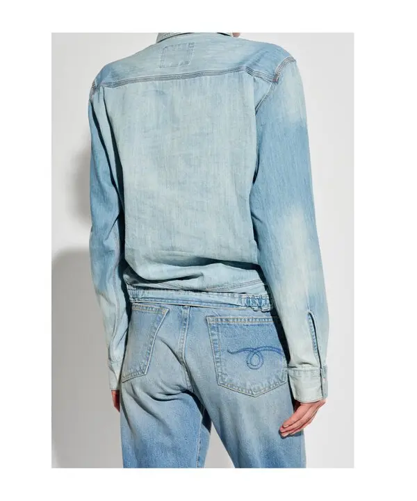 R13 Wrap Denim Shirt