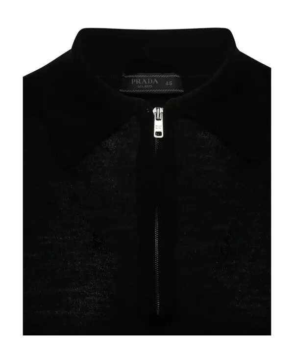 Prada Half-zipper Short-sleeved Polo Shirt