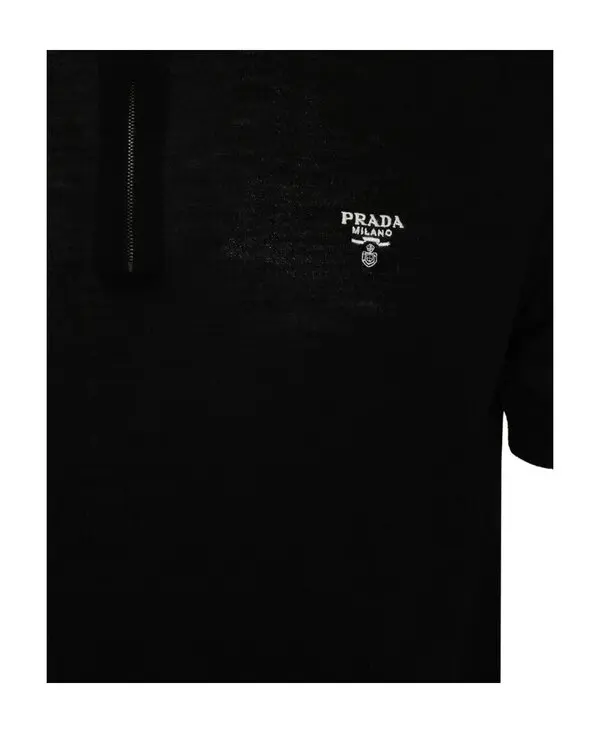 Prada Half-zipper Short-sleeved Polo Shirt