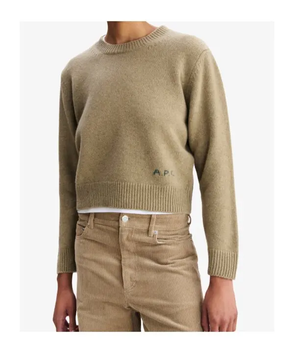 A.p.c. Logo-embroidered Wool Sweater