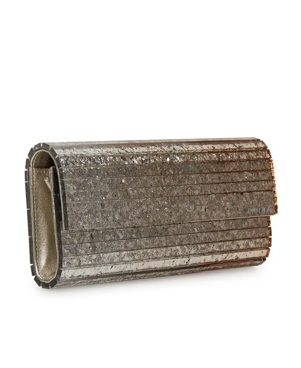 JIMMY CHOO Sweetie Glitter Chain-linked Clutch Bag