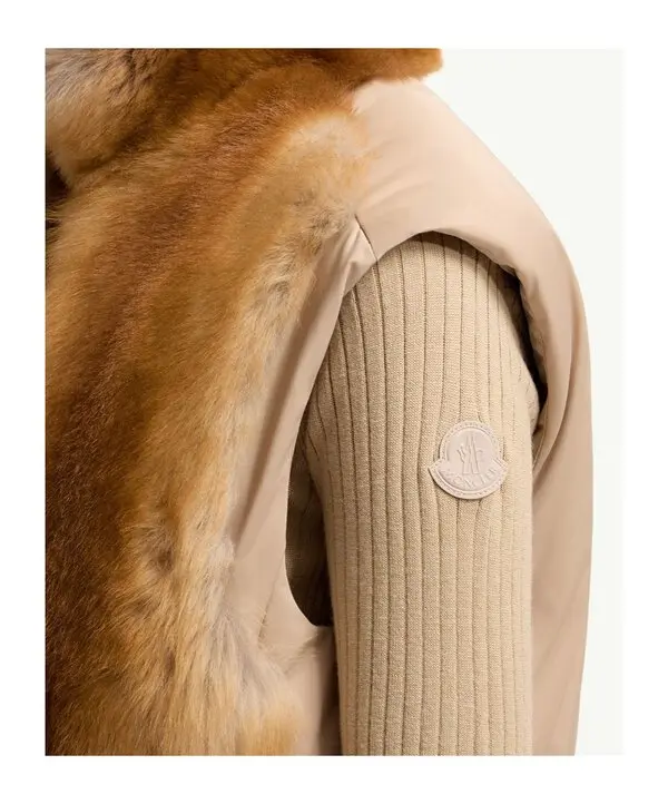Moncler Blaireau 2-in-1 Shearling Down Jacket