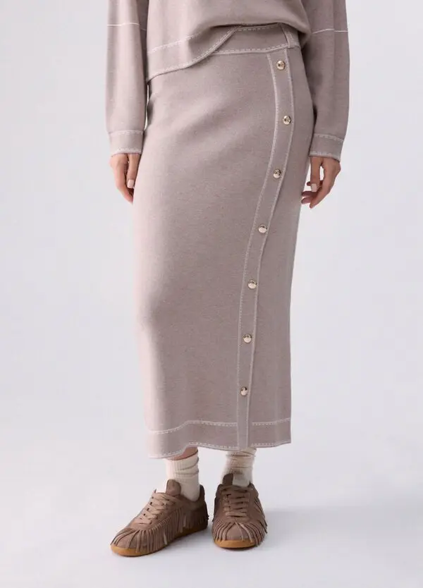 Liu Jo Midi Skirt In Silk Blend
