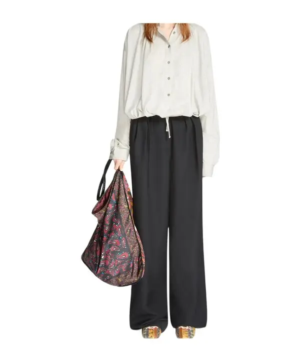 Dries Van Noten Belted Pleated Trousers