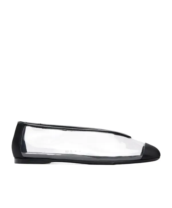 Moschino Pvc Ballet Flats - Black