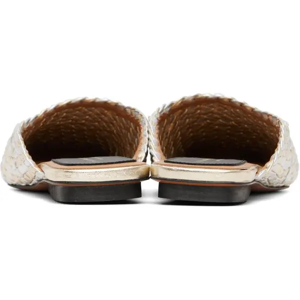 Stella McCartney Metallic Woven Mules