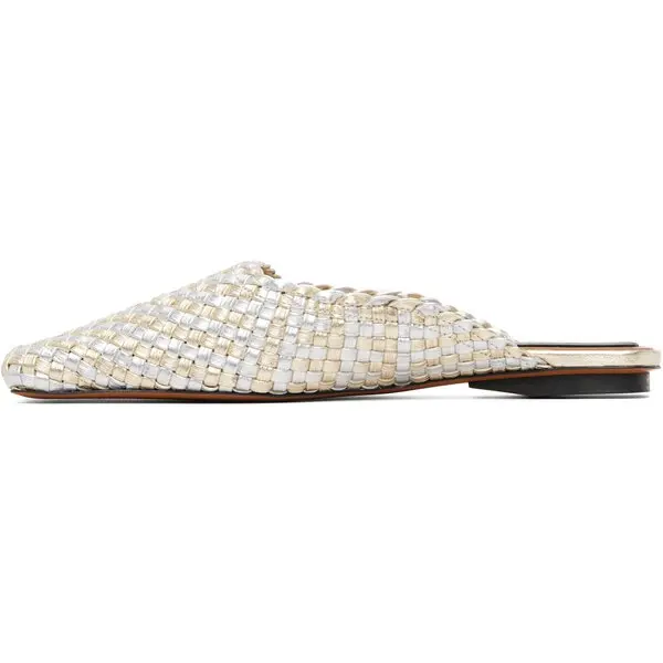 Stella McCartney Metallic Woven Mules