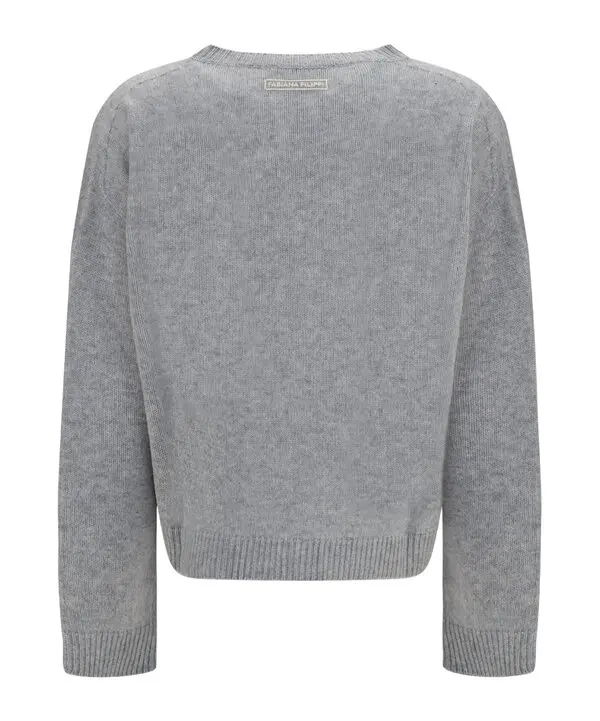 Fabiana Filippi Crewneck Long-sleeve Jumper - Gray