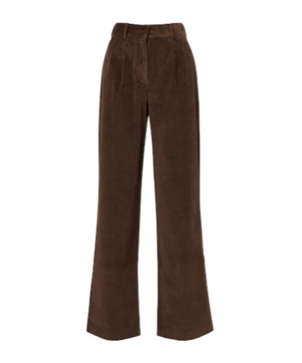 AYA MUSE Aven Cotton-blend Corduroy Wide-leg Pants - Brown