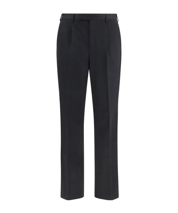 PT TORINO Samuel Double-pleated Trousers - Black